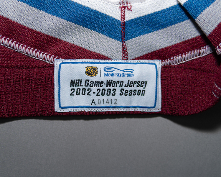 Mike Keane 2002-2003 Colorado Avalanche game worn home jersey